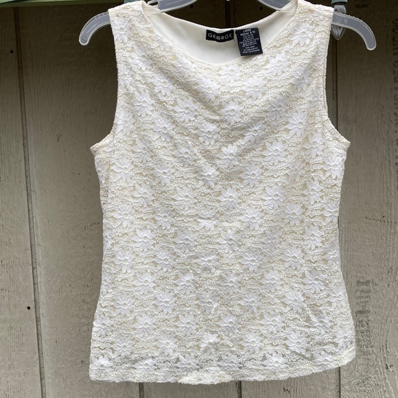 George | Tops | George Cream Colored Lace Shell | Poshmark